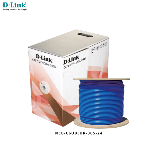 D-Link CAT6 (UTP) 24AWG Blue Color, Easy Pull Box, 305m Box cable ...